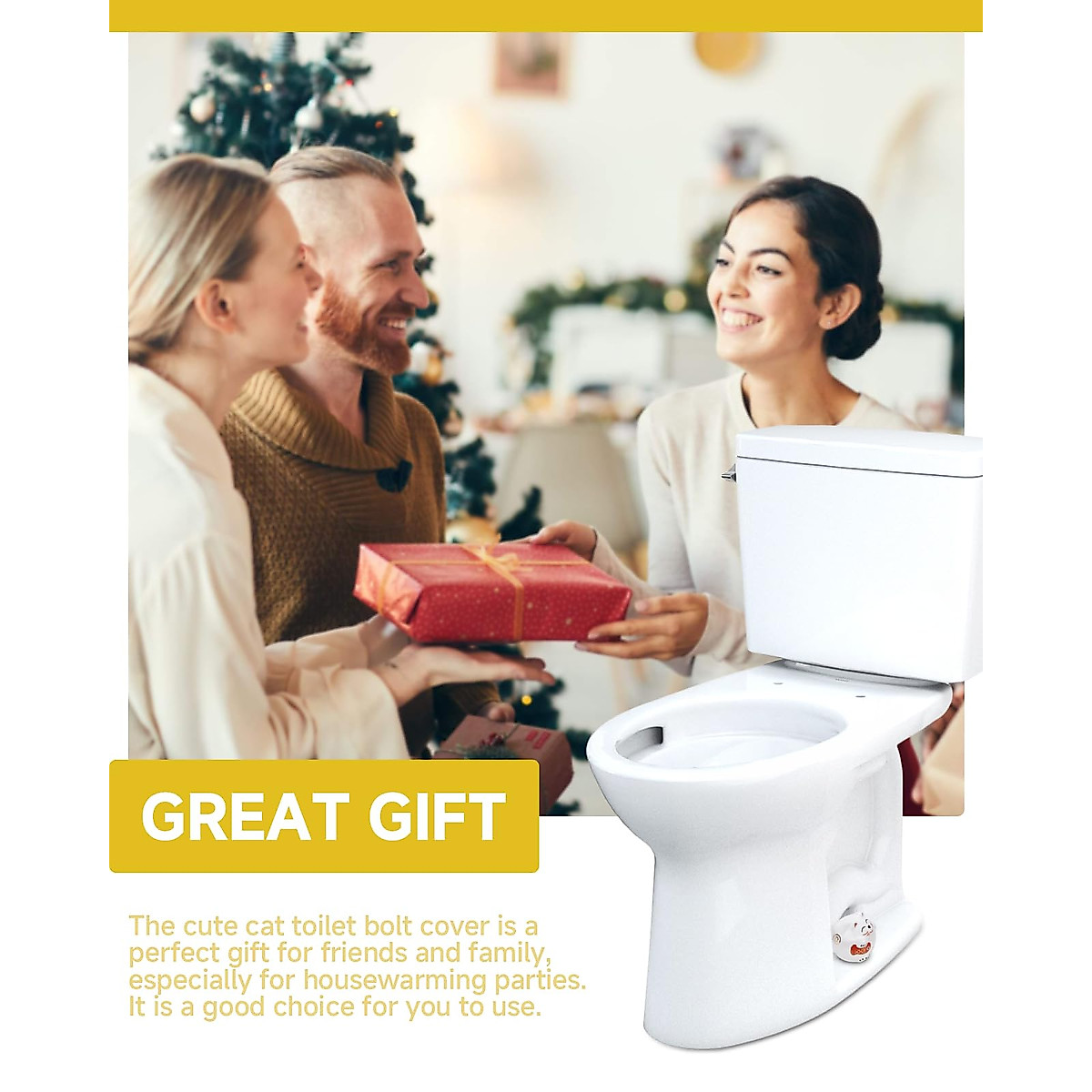 Toilet base bolt caps decorative ornaments ceramic toilet bolt covers bathroom decoration cat toilet bolt covers fun cat themed gadgets floor bolt replacement parts