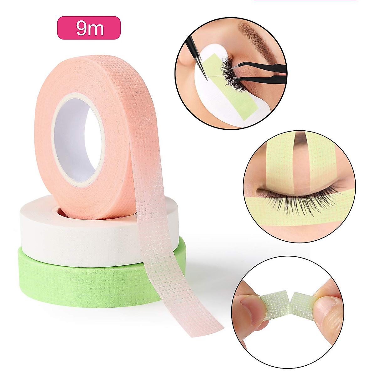 VEIDIA Eyelash Extension Supplies, including Lash Extension Tweezers, Disposable Mascara Brush Wand, Cotton Swabs, Glue Ring Holder, Eyelash Tape, Silicone Eyelash Pad - 458Pcs Eyelash Extension Kit