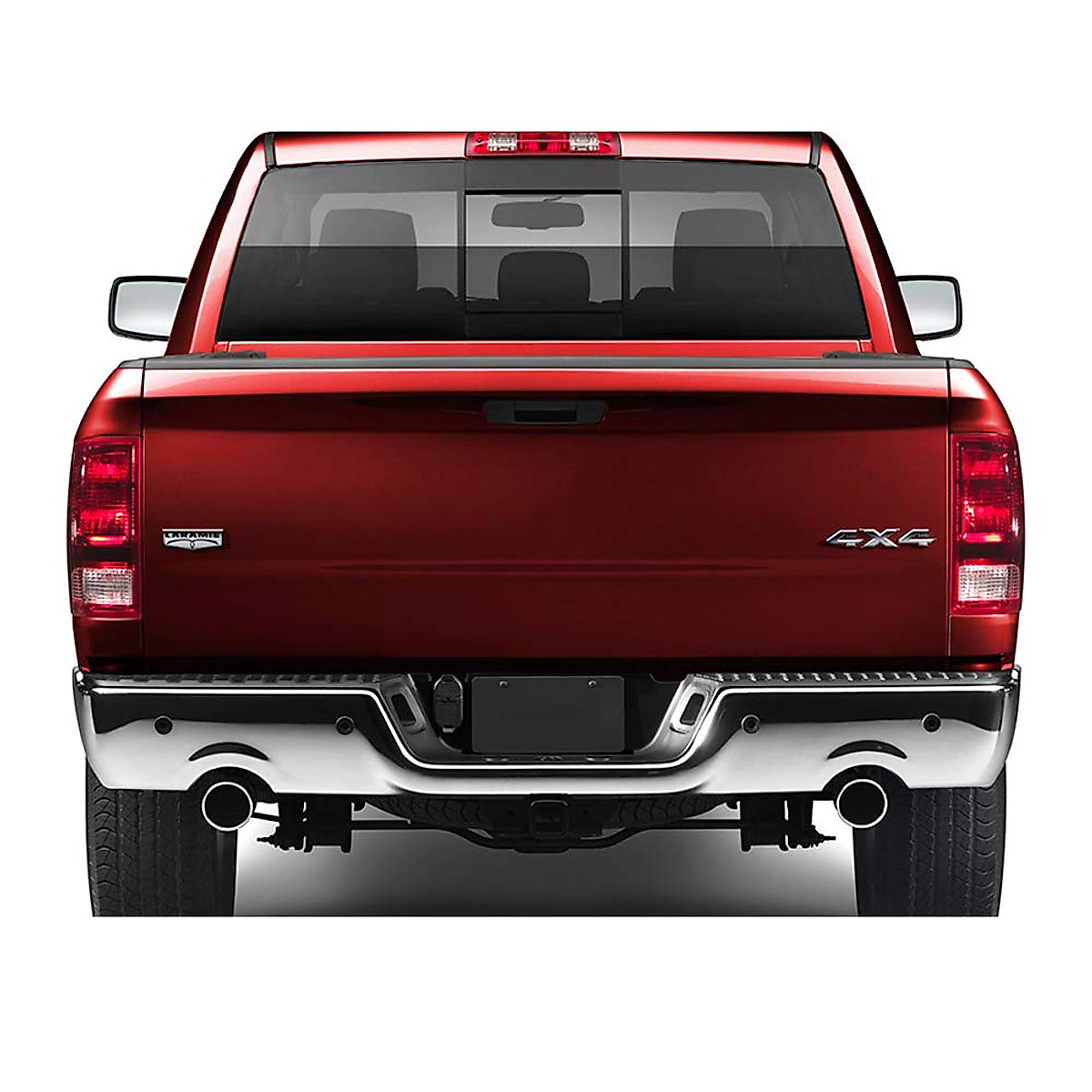 FREEMOTOR802 Tailgate Top Protector, Fit For 2009-2018 Dodge Ram 1500 & 2010-2018 Ram 2500 3500 & 2019-2024 Ram 1500 Classic, PP Pickup Truck Tailgate Upper Molding Spoiler Cap Cover Guard Replacement