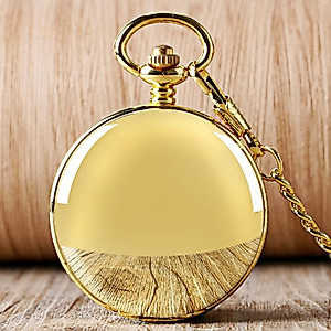 Brelsen Royal Gold Double Hunter Mechanical Pocket Watch