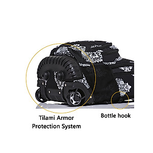 Tilami Rolling Backpack 18 inch Boys and Girls Laptop Backpack, Totem