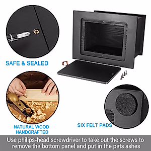 Large Wooden Funeral Pets Memorial Urns with Photo Frame, Ashes Keepsake Memory Box for Loss Pets, Casket Burial Urn