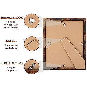 ORIVAN Picture Frames 8x10 with 6x8 Mat, Rustic Brown Photo Frames for Decoration, 2 Pack