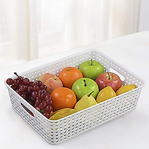 Vcansay Plastic Storage Basket Tray, 4 Packs