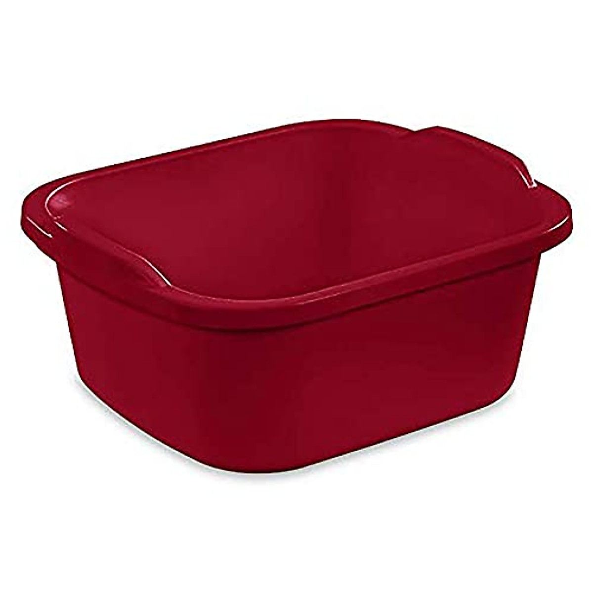 Sterilite Convenient Extra Large Multi-Functional Home 12-Quart Standard Sink Dish Washing Storage Pan, Red (8 Pack)