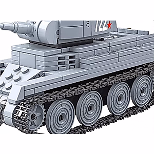 General Jim's Military Brick Building Set - WW2 Russian BT-7 Cavalry Army Tank Building Blocks Model Kit for Military, History Enthusiast, Teens and Adults
