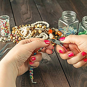 Anezus 4Pcs Jewelry Pliers Tool Set Includes Needle Nose Pliers, Round Nose Pliers, Wire Cutters and Bent Nose Pliers for Jewelry Beading Repair Making Supplies