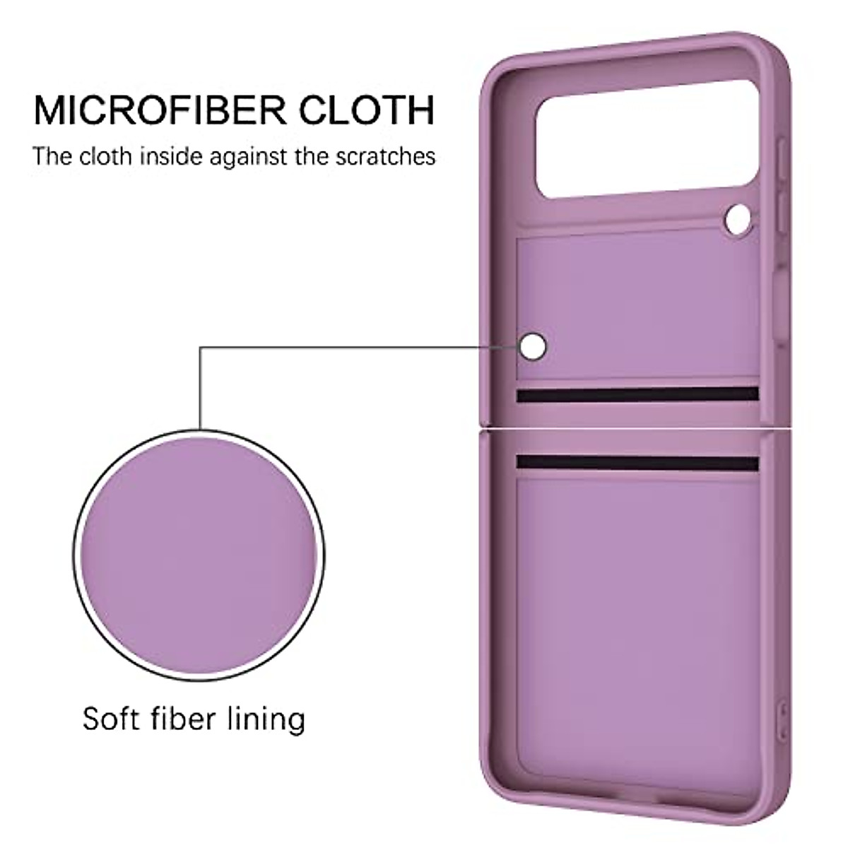 BENTOBEN Samsung Galaxy Z Flip 3 Case, Phone Case Samsung Z Flip3 5G, Slim Silicone Kickstand Ring Holder Shockproof Protetive Bumper Girls Women Cover, Purple
