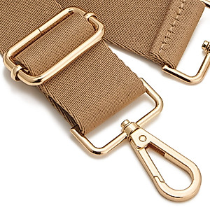 ZOOEASS Wide Shoulder Strap (Solid),Adjustable Replacement Belt Crossbody Canvas Bag Handbag (Khaki)