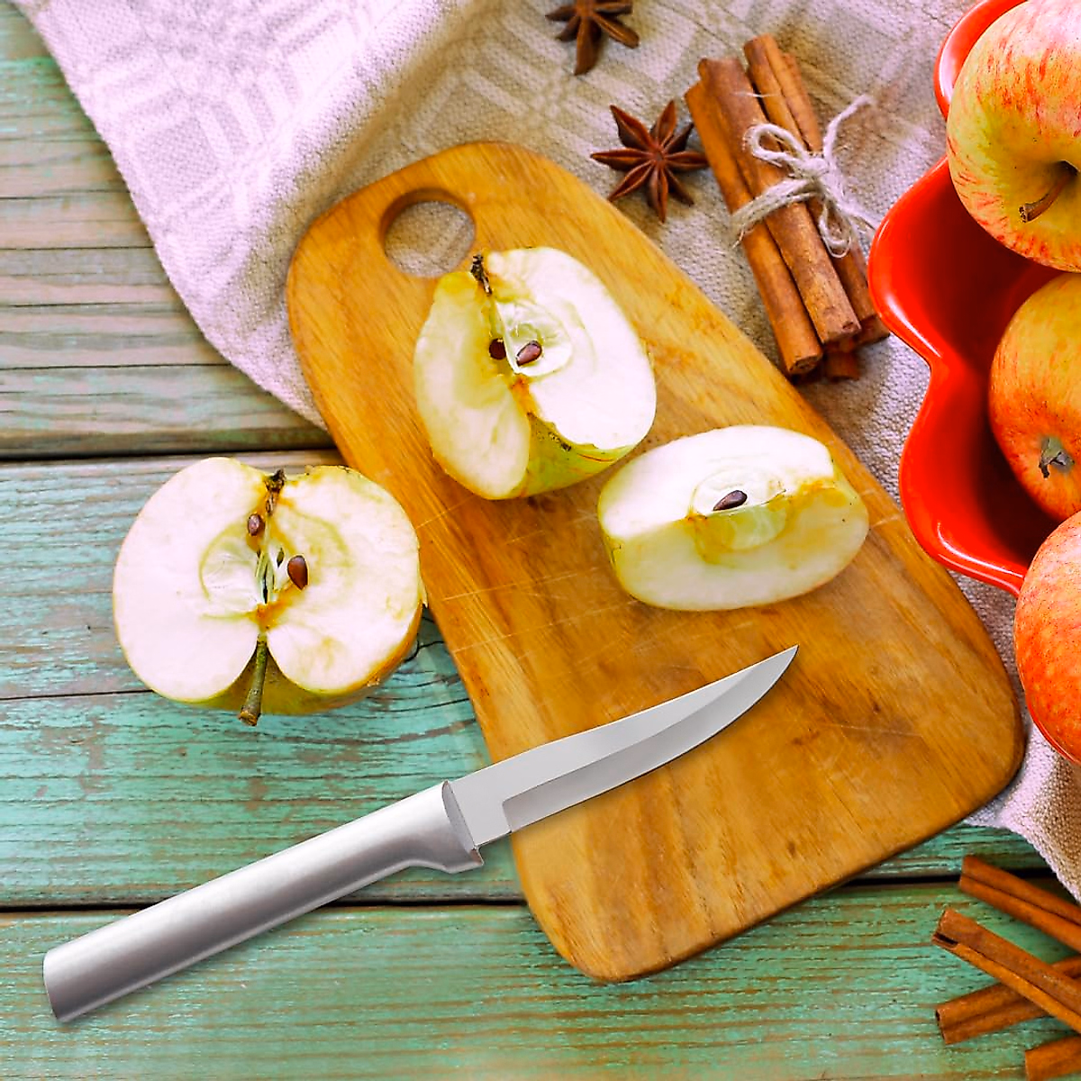 Rada Cutlery Heavy Duty Paring Knife –Stainless Steel Blade With Aluminum Handle, 7-1/8 Inches, Color-Silver