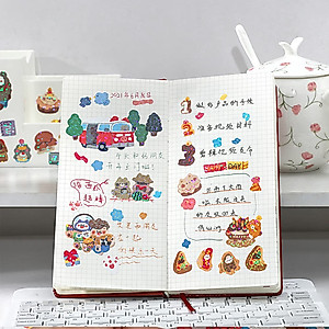 gomtyea Cute Scrapbook Stickers,Kawaii Laser Rabbit Bear Cat Animal Waterproof Bling Photo Decoration Sticker Decal Packs for Phone Case,Laptop,Aesthetic Stickers for Kids,Teens,Adults,8 Sheets