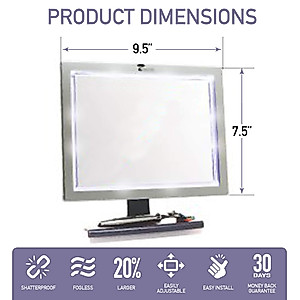 ToiletTree Products Deluxe LED Fogless Shower Mirror and Stainless Steel Nose Hair Trimmer Bundle