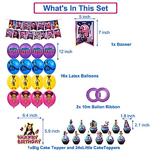 That Girl Lay Girl Birthday Party Decoration, Music Super Girl Theme Party Supplies，That Girl Theme Fans, Kids Birthday Party Supplies