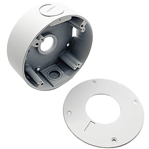 HDView Camera Back Junction Base Box for Any Type of Cameras (Universal Use), for Dome or Bullet Cameras That Base Diameter is Smaller Than 4.72", Hide Cable Junction Box (Drill Hole on The Plate)