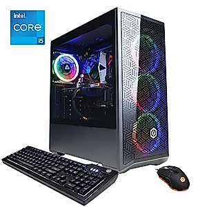 CYBERPOWERPC Gamer Xtreme VR Gaming PC, Intel Core i5-11400F 2.6GHz, GeForce RTX 3050 8GB, 8GB DDR4, 500GB PCI-E NVMe SSD, WiFi Ready & Win 11 Home (GXiVR8060A12), Black