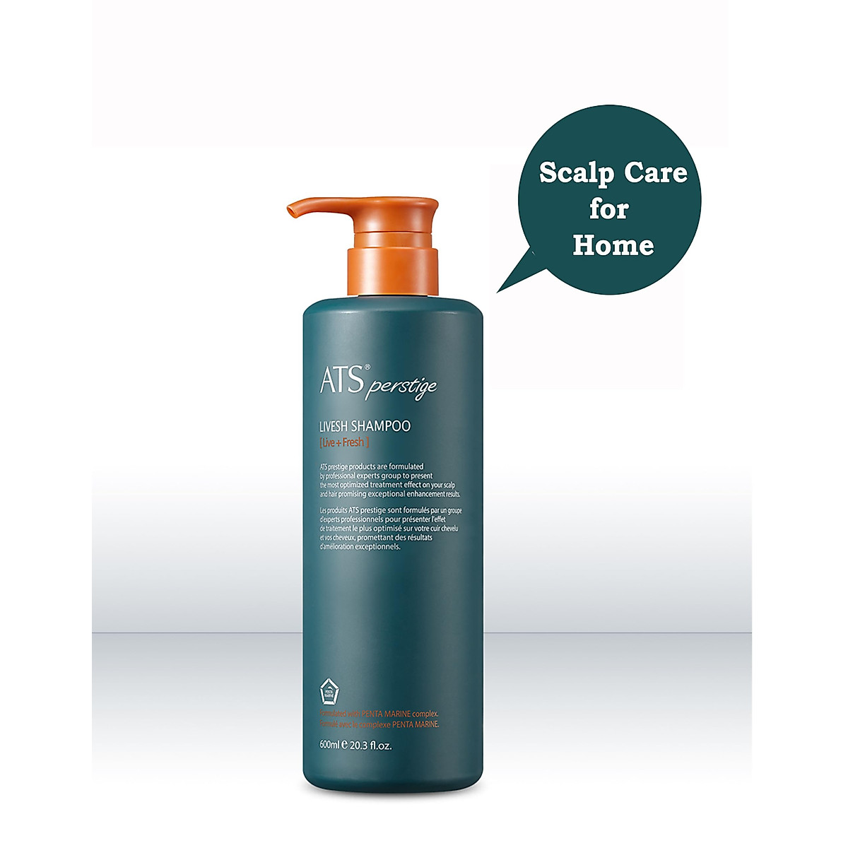 ATS Perstige Livesh Shampoo, 600ML, 20.29 fl.oz, Refreshing, Hair Loss and Growth Silicone Free Shampoo