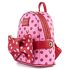 Loungefly Minnie Bow 2in1 Fanny Mini Backpack PinkRed