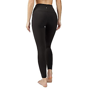 90 Degree By Reflex High Waist Squat Proof Ankle Length Interlink Leggings - Black - Medium