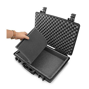 Casematix Waterproof Mixer Carry Case Compatible with Rode Rodecaster Pro Podcast Production Studio and Adapter - Hard Carry Case With Padded Foam