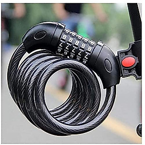 VIGAT Bicycle Combination Lock, Wire Lock, Anti-Shear and Anti-Theft Lock, Bicycle Five-Digit Combination Lock, with Bracket
