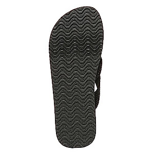 BZees Womens Rio Thong Sandal, Black, 7 US