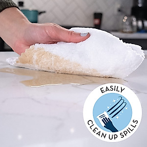 S&T INC. Kitchen Dish Cloths or Cleaning Towels, 9.5 Inch by 9.5 Inch, Grey and White, 12 Pack