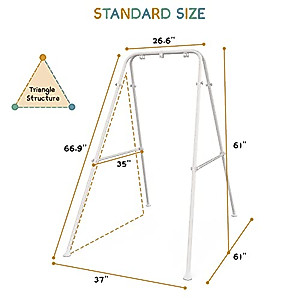 RAGOZONERY 2 in 1 Baby Jumper with Toddler Swing, Baby Jumpers and Bouncers,Indoor Outdoor Toddler Swing Set, Cotton, White