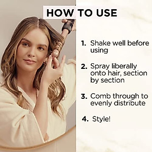 Hair Food Coconut & Argan Oil Heat Protectant Spray Blend, Paraben & Dye Free, 6.4 fl oz