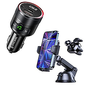 Syncwire Bluetooth 5.1 FM Transmitter for Car with Car Phone Holder Mount