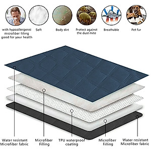 SUNNYTEX Waterproof & Reversible Dog Bed Cover Sofa, Couch Cover Furniture Protector for Pets(40*50")