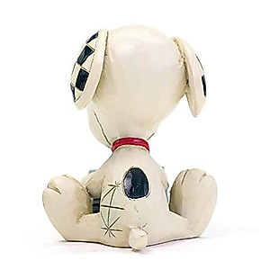 Enesco Jim Shore Peanuts Snoopy Typing Miniature Figurine, 3 Inch, Multicolor