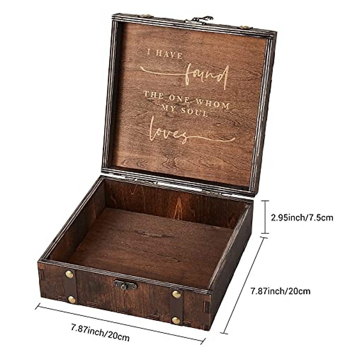 AW BRIDAL Keepsake Box With Lids Wedding Memory Box Wood Storage Box Anniversary Engagement Gifts for Couples Bridal Shower Gifts Birthday Gifts