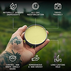 Striking Viking Pack of 2 Mustache Wax (Vanilla Scent) & Beard Folding Comb for Men