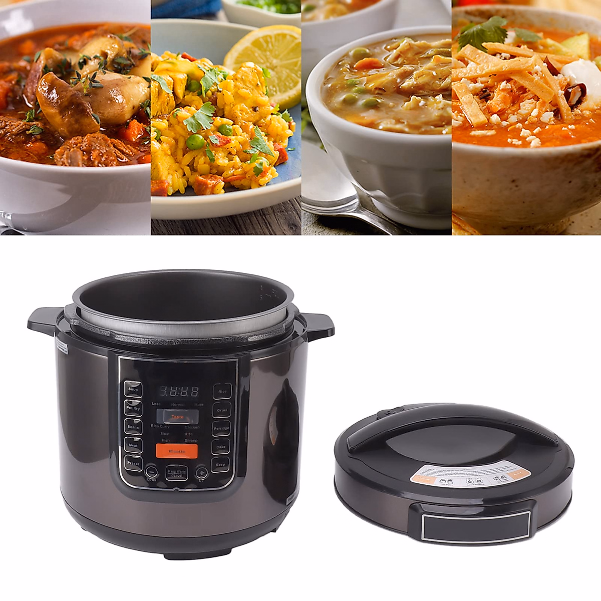 Electric Pressure Cooker, Slow Electric MultiCooker, 9-in-1 Electric Multi-Cooker, Household Multi Cooker Smart Electric Pressure Cooker
