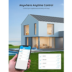 Govee Smart Plug, WiFi Bluetooth Outlets 4 Pack Work with Alexa and Google Assistant, 15A WiFi Plugs with Multiple Timers, Govee Home APP Group Control Remotely, No Hub Required, ETL&FCC Certified