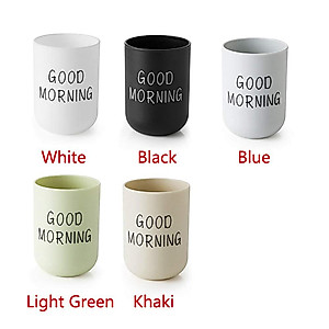 Tumbler Cup Good Morning Cup Toothbrush Holder Toothbrush Cup for Holding Normal Toothbrushes 330ml Lightweight Nice for Home and Travel (Blue)