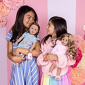 ADORA Amazon Exclusive Amazing Girls Collection, 18” Realistic Doll with Changeable Outfit and Movable Soft Body, Birthday Gift for Kids and Toddlers Ages 6+ - Ava with Summer Flamingo Outfit