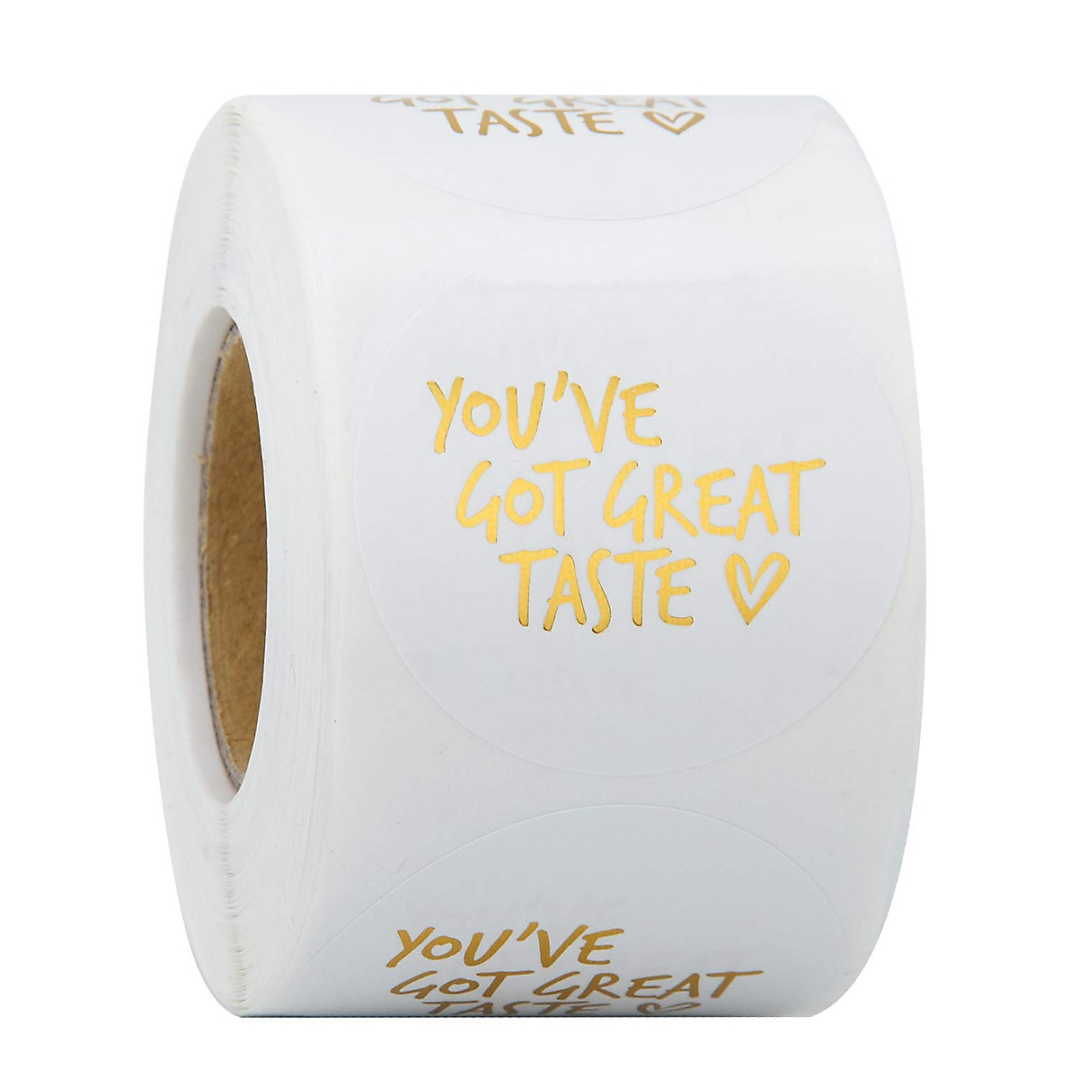 WRAPAHOLIC You've Got Great Taste Stickers - Gold Foil Business Thank You Stickers, Shipping Stickers - 2 x 2 Inch 500 Total Labels