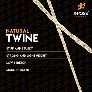 Sisal Twine - 2 Ply 150 Ft Thin Natural Fiber Rope on Spool - Rope Cat Scratching Post, Rope for Cat Scratcher, Cat Tree Replacement Parts, Pet Toy - Decorative Cordage for Crafts, Pole Wrap