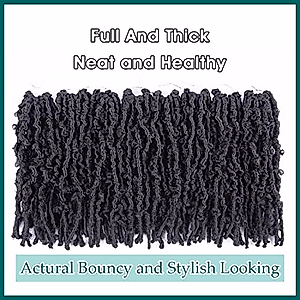 Re4u Butterfly Locs Crochet Hair 12 Inch, 8 Packs Distressed Butterfly Twist Crochet Hair For Black Women, Butterfly Locs Crochet Braids (1B#)