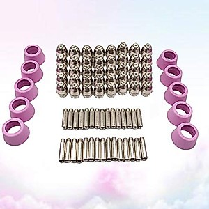 80 PCS/Set Plasma Tip Nozzle Consumables Air Plasma Cutter Suit Kit for Cutting Torch