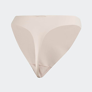 Adidas Women's Micro Flex Thong Panty Underwear, Peach Whip/White, X-Large