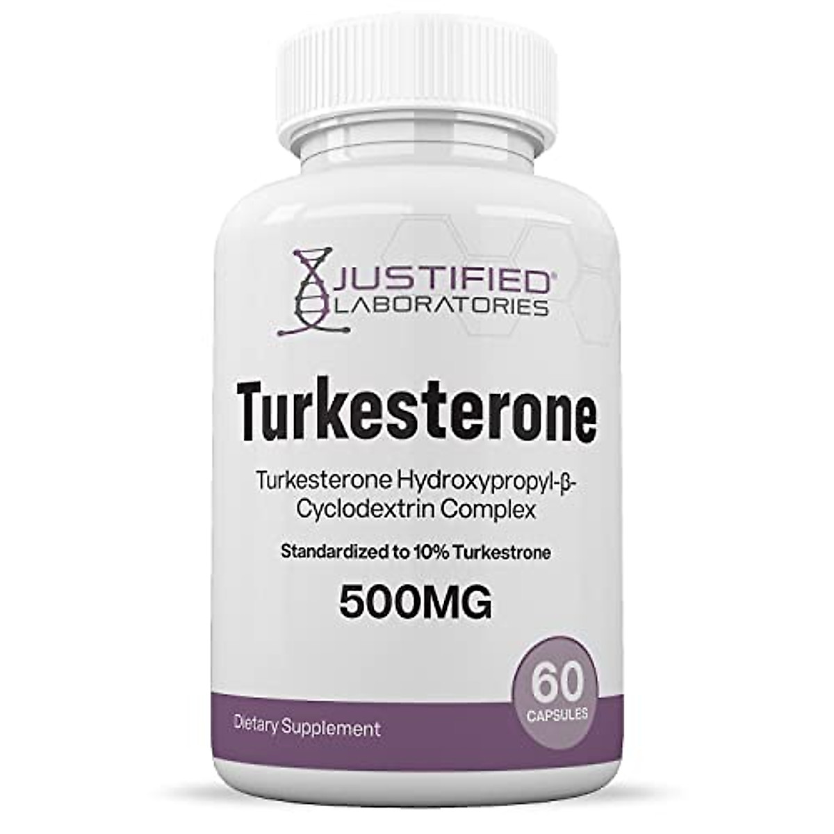 Justified Laboratories (2 Pack Turkesterone 500mg 10% Standardized Naturally Increase Stamina Endurance Strength 120 Capsules