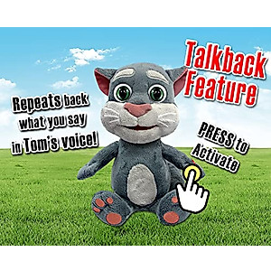 Relsy Talking Tom & Friends, My Talking Tom 12 Inch Plush Toy with Interactive Features, Talkback Talking Friends Stuffed Cuddly Plush Toy 12"
