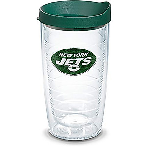 Tervis Made in USA Double Walled NFL New York Jets Insulated Tumbler Cup Keeps Drinks Cold & Hot, 16oz, Primary Logo