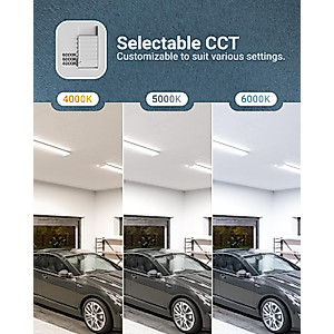 Sunco 4 Pack 50W 7 Inch LED Commercial Industrial Warehouse Workshop Prisma Wraparound Light, 6500 Lumens, 3 CCT 4000K Cool White/5000K Daylight/6000K Daylight Deluxe, Non-Dimmable, AC120-277V - ETL