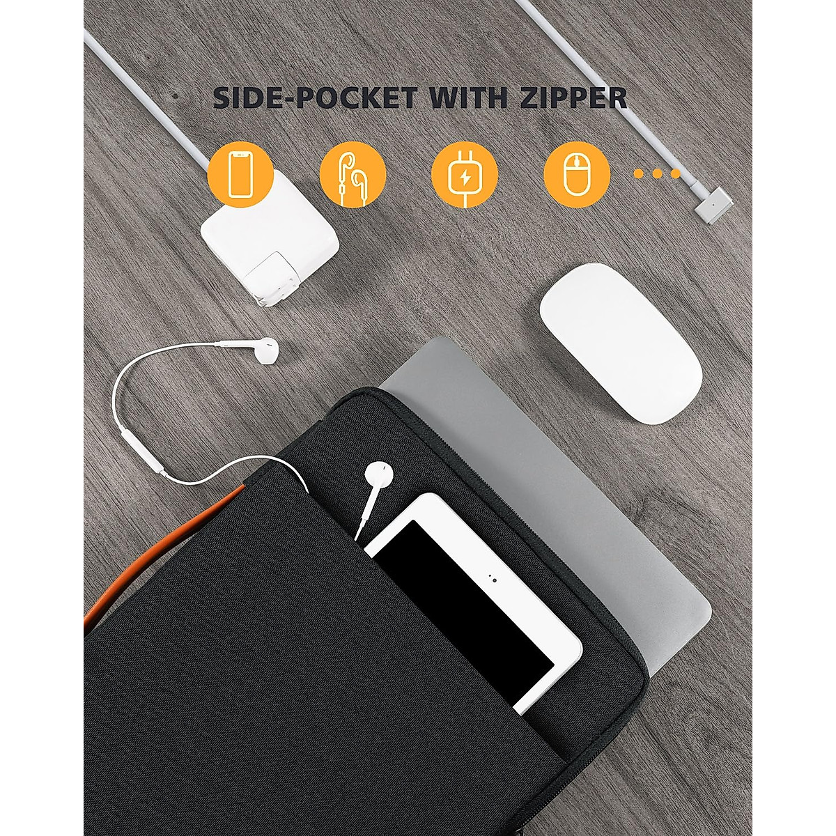 NIDOO 14 inch Laptop Sleeve 15 inch Carrying Case Computer Bag for 15" MacBook Air M2 / Surface Laptop 5 4/15.6" Dell XPS 15/14" Latitude 7440 / Lenovo ThinkPad X1 Yoga Gen 7 8 /Thinkpad T480 T470