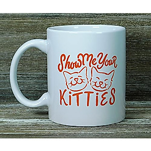 LitGifts Funny Cat Mug, Cat Mom or Cat Dad Coffee Mug, Cat Mugs for Cat Lovers, Cat Lover Gifts for Women or Men, 11 Ounce Coffee Mug in Orange