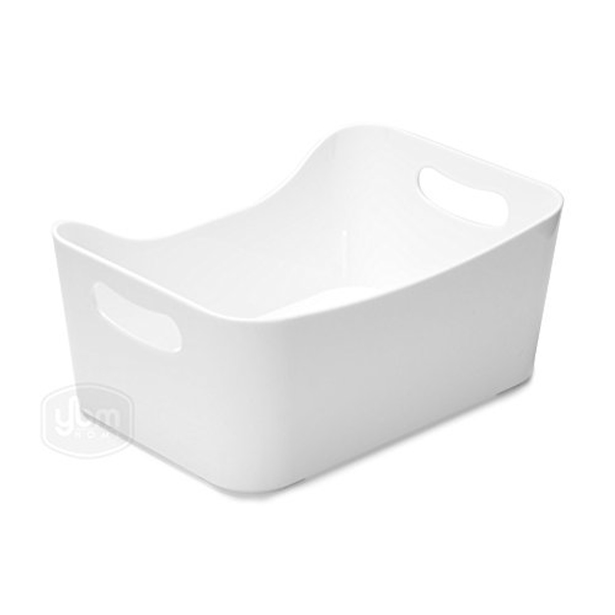 YBM HOME Storage Bins - Open Plastic Organizers and Storage Basket for Kitchen Pantry Organization, Under Sink Bathroom Storage, Toy Baskets, Food Storage Box Containers (Small - White)