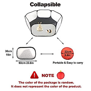 2 Packs of Square Plush Guinea Pig Bed and 1 Small Animals Playpen, Cozy Hamsters Sugar Glider Hedgehog Sleep Bed, Rabbit Cage Accessories Mat